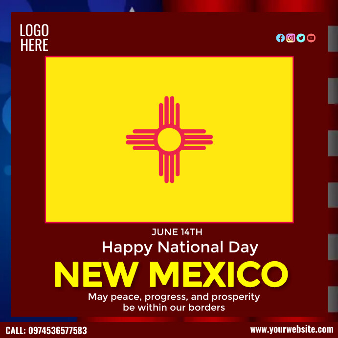 National New Mexico Day Template | PosterMyWall