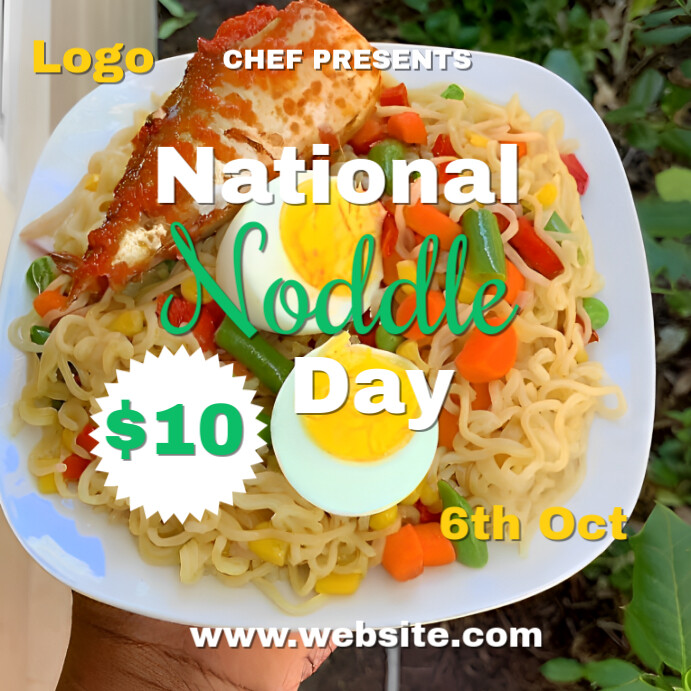 Plantilla de National Noddle day Instagram Post | PosterMyWall