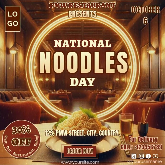 National Noodles Day Template | PosterMyWall