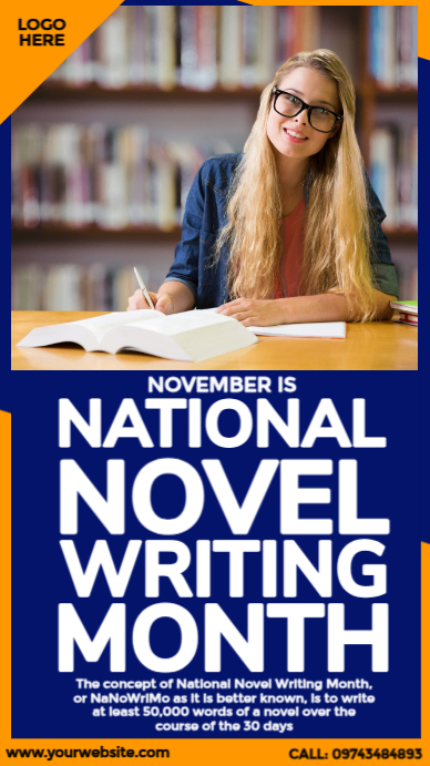 National Novel Writing Month Template | PosterMyWall
