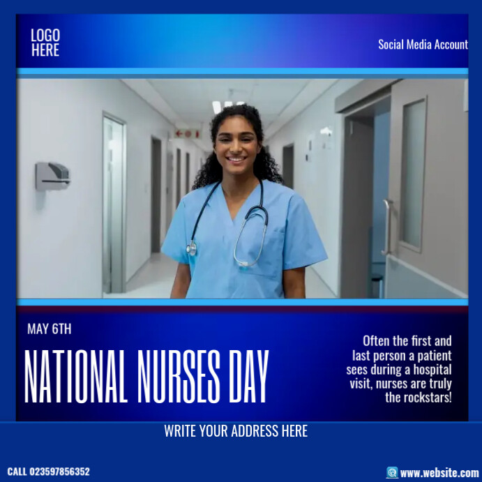 national nurses day post Templat | PosterMyWall