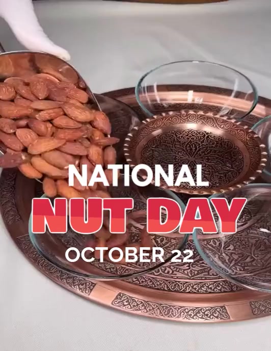 National nut day video poster design Template | PosterMyWall