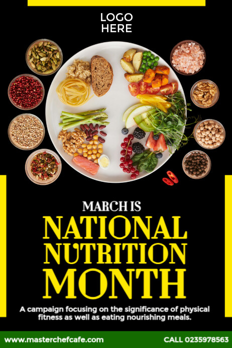 National Nutrition Month Poster Template | PosterMyWall