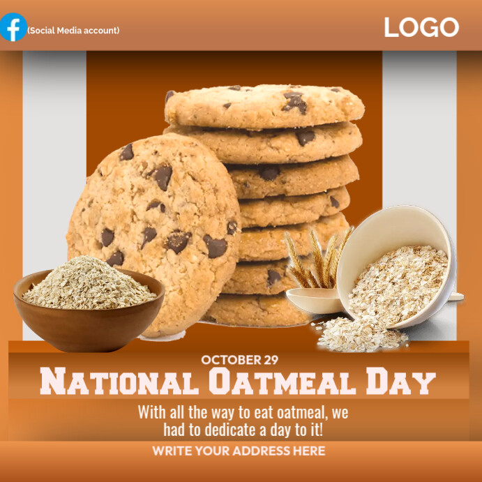 national oatmeal day Template | PosterMyWall