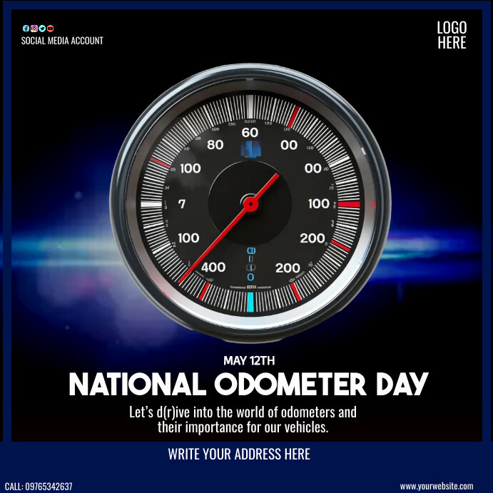 national odometer day Template | PosterMyWall