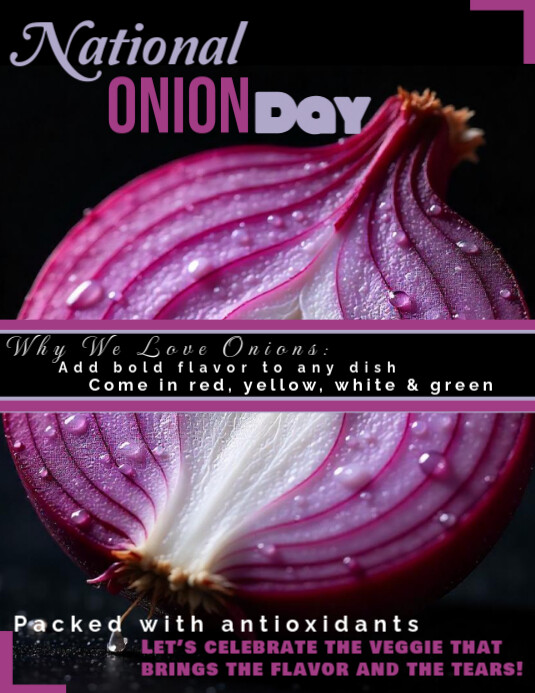 National Onion Day Template | PosterMyWall