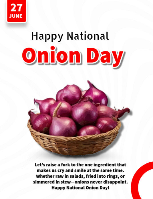 National onion day Template | PosterMyWall