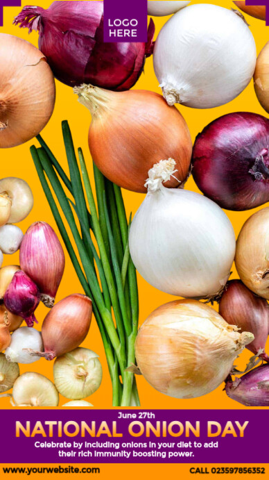 National Onion Day Design Template | PosterMyWall