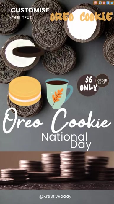 Plantilla de National Oreo Cookie Day | PosterMyWall