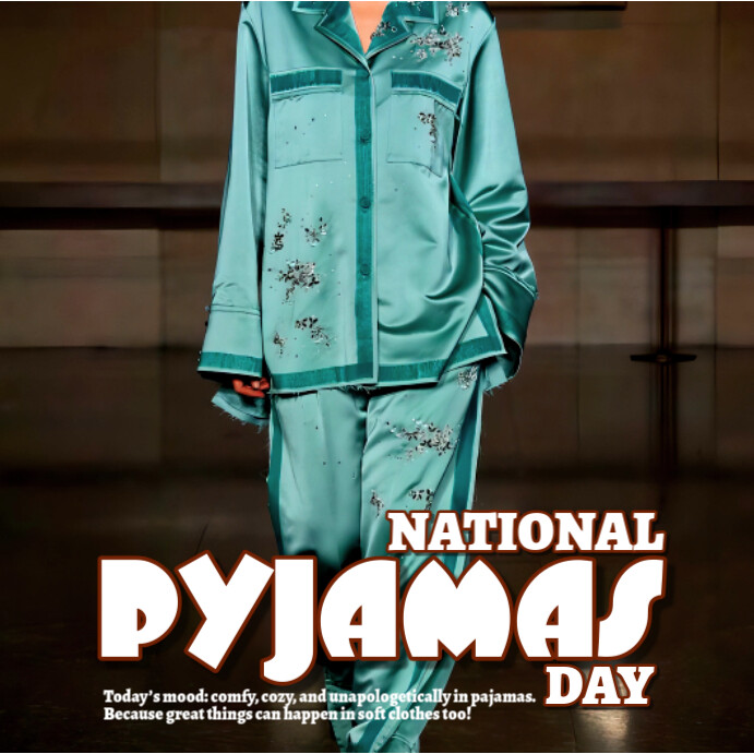 Copy of National pajamas day flyer Instagram post | PosterMyWall
