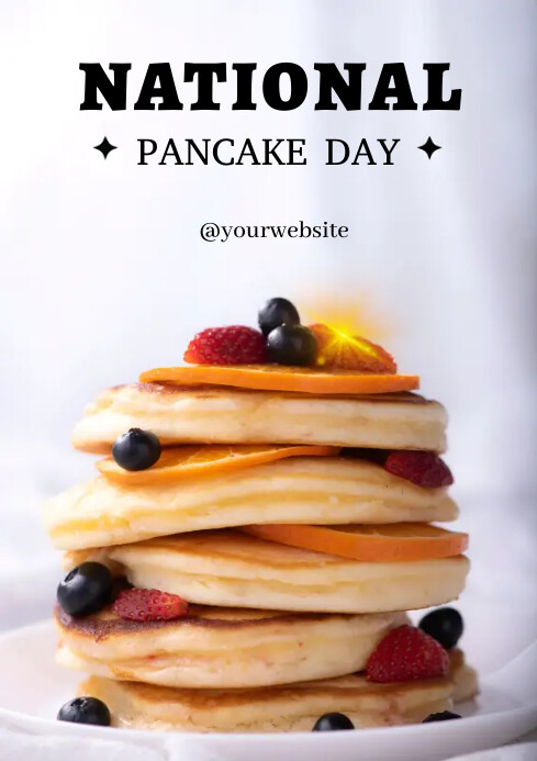 National pancake day A4 template | PosterMyWall