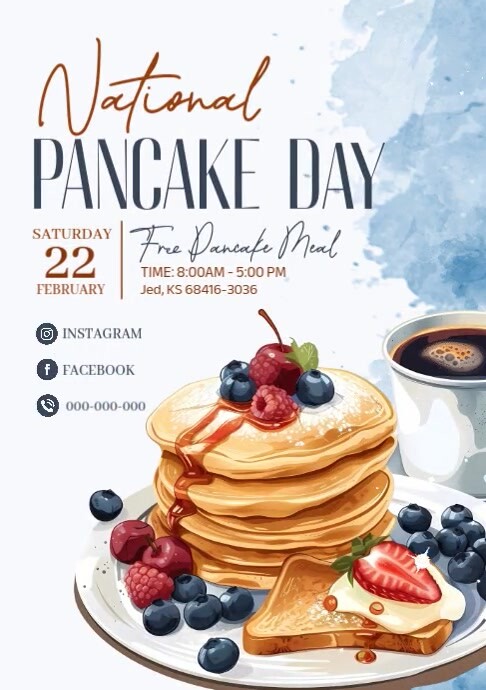 National Pancake Day Template | PosterMyWall