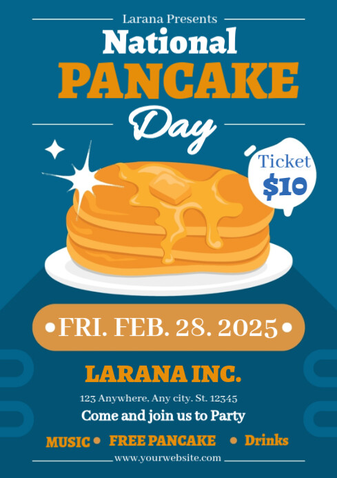 National Pancake Day Template | PosterMyWall