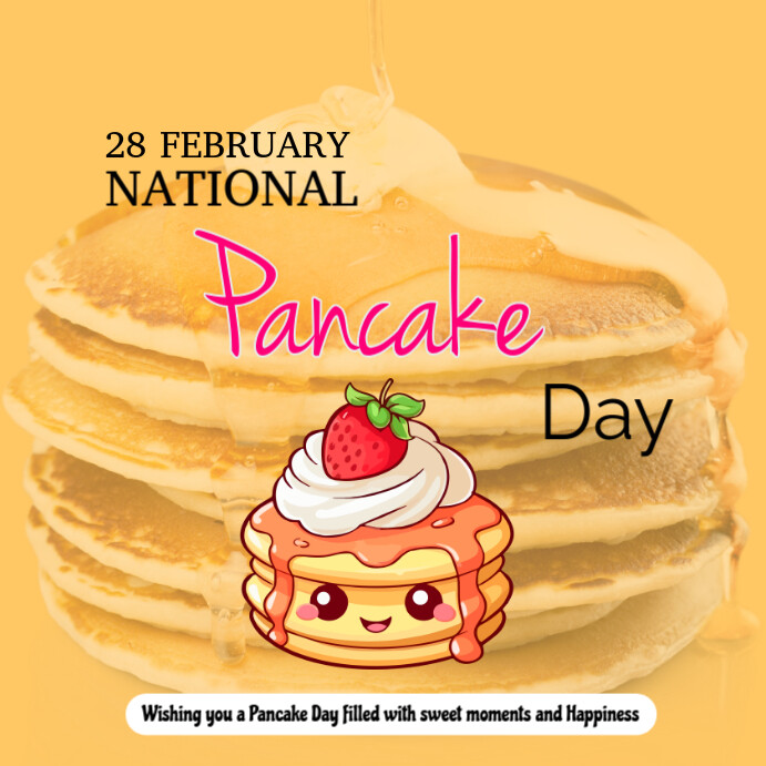national pancake day Template | PosterMyWall