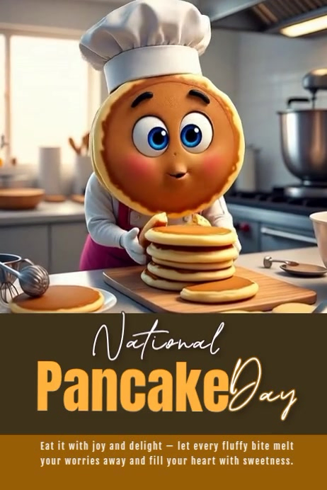 National Pancake Day Poster Video Template | PosterMyWall