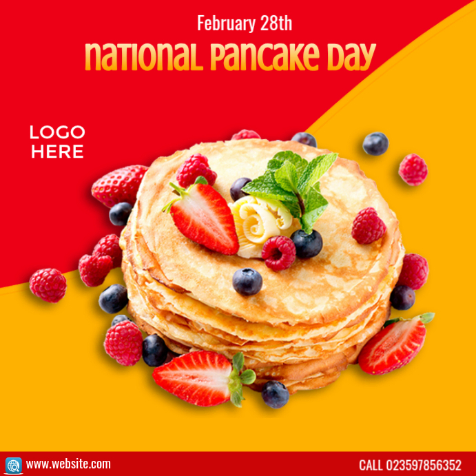 national pancake day template | PosterMyWall