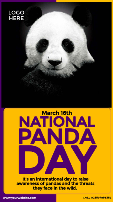 National Panda Day Template | PosterMyWall