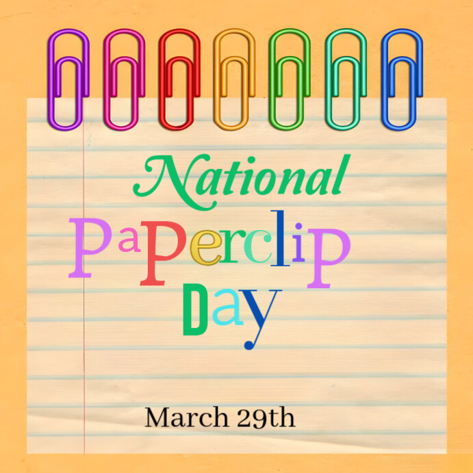 Modèle National Paperclip Day Instagram Post | PosterMyWall