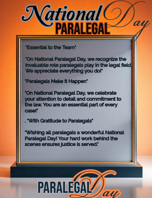National Paralegal Day Template | PosterMyWall