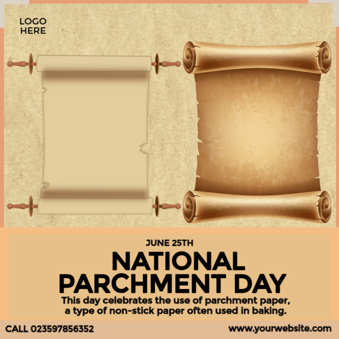 National Parchment Day Template | PosterMyWall