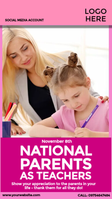 National Parents as Teachers Day awareness Template | PosterMyWall