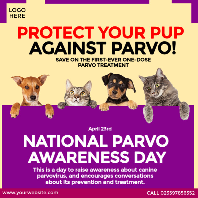 Copy of National Parvo Awareness Day | PosterMyWall