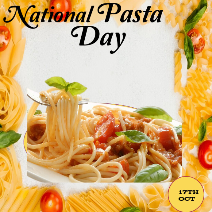 Copy of National pasta day | PosterMyWall
