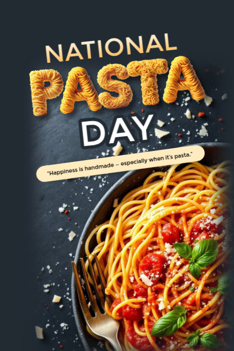 National pasta day Template | PosterMyWall