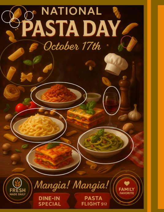 Plantilla de National Pasta Day | PosterMyWall
