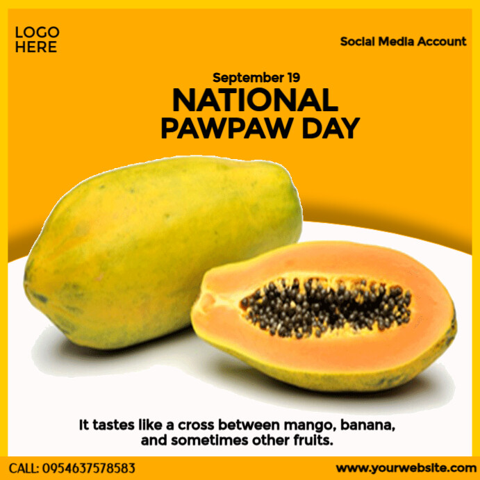 National Pawpaw Day Template | PosterMyWall