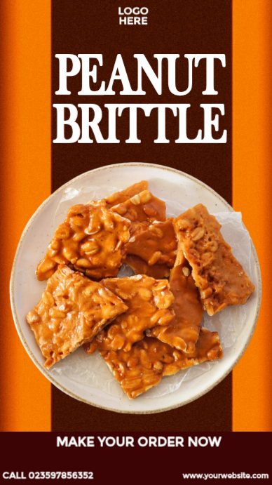 national peanut brittle day Ad Template | PosterMyWall