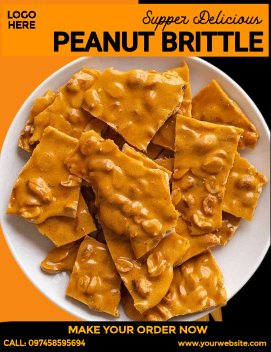 national peanut brittle day flyer Template | PosterMyWall