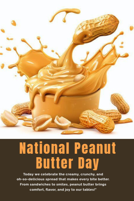 National peanut butter day Template | PosterMyWall