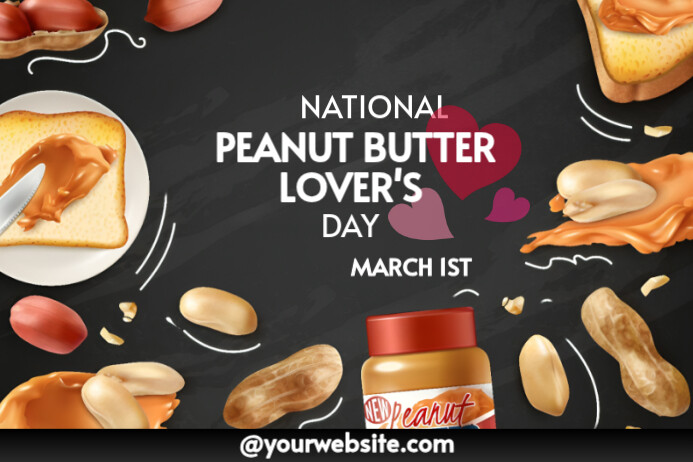 National Peanut Butter Lover's Day Poster Template | PosterMyWall