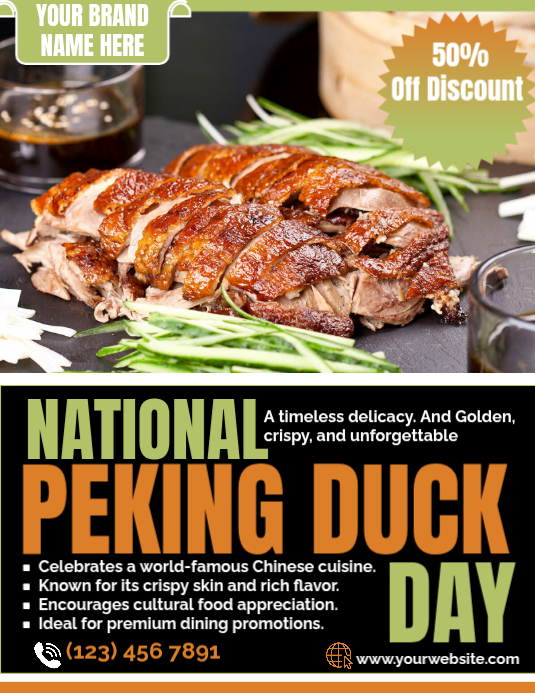 Plantilla de National Peking Duck Day | PosterMyWall