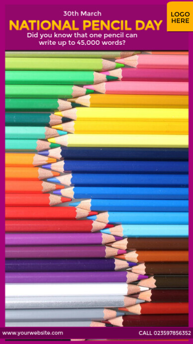 National Pencil Day Template | PosterMyWall