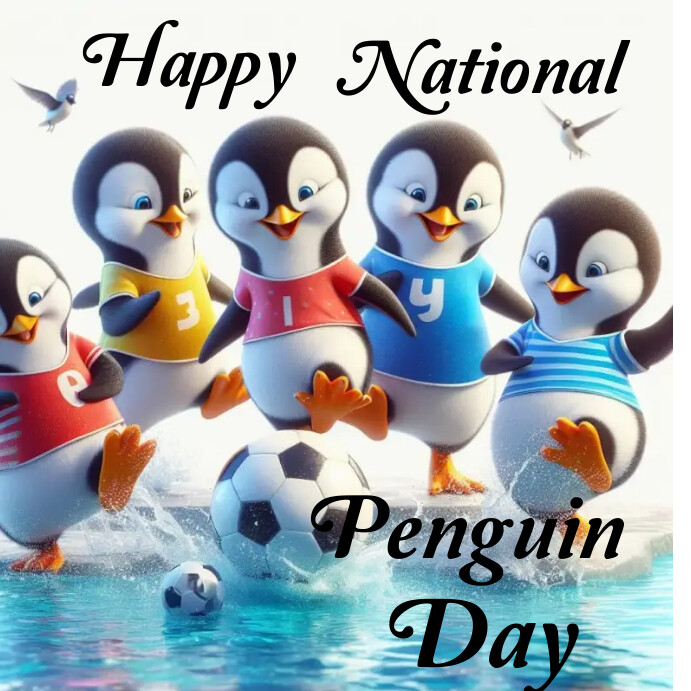Copy of National Penguin Day | PosterMyWall
