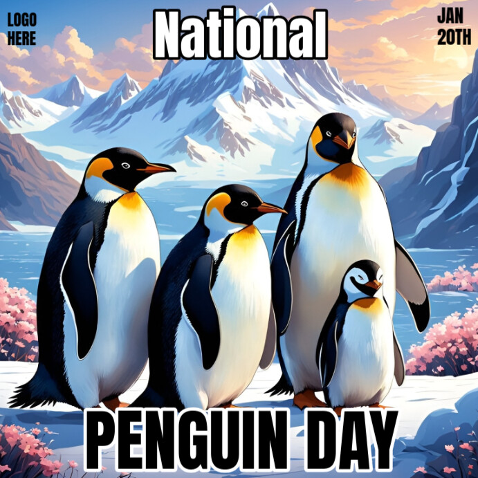National penguin day Template | PosterMyWall