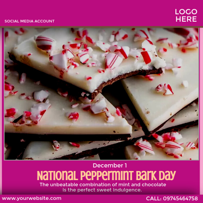 national peppermint bark day event Template | PosterMyWall