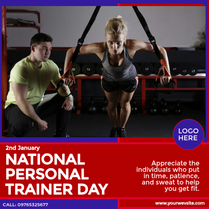 Plantilla de National Personal Trainer Day | PosterMyWall