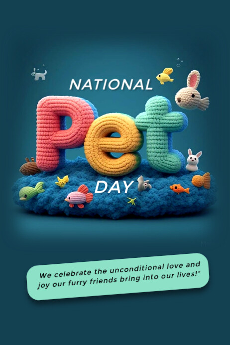 NATIONAL PET DAY Template | PosterMyWall