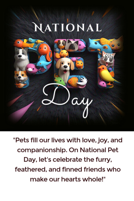 National pet day Template | PosterMyWall