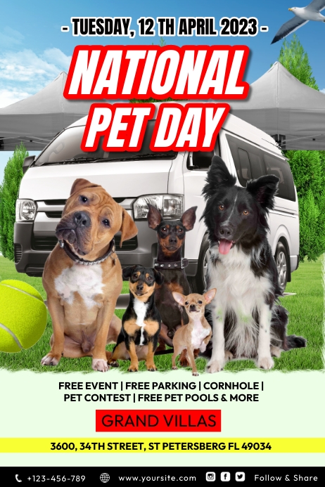 Copy of National Pet Day Event Poster Template | PosterMyWall