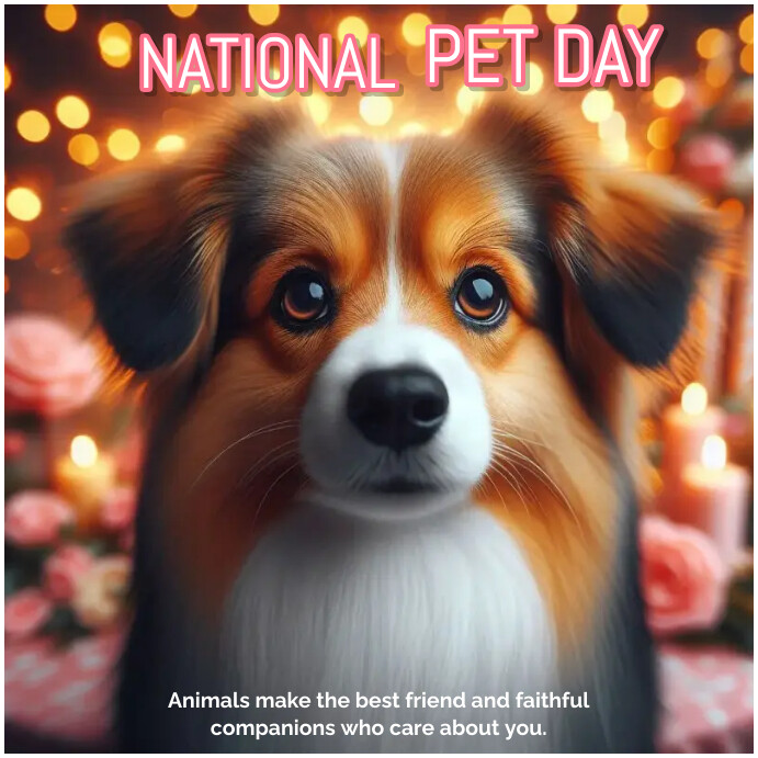 National Pet Day Instagram Post Template | PosterMyWall