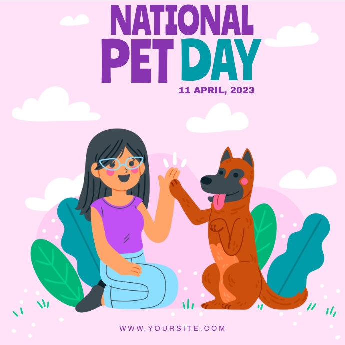 national pet day instagram post Template | PosterMyWall