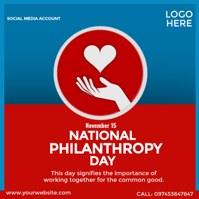 National Philanthropy Day Template | PosterMyWall