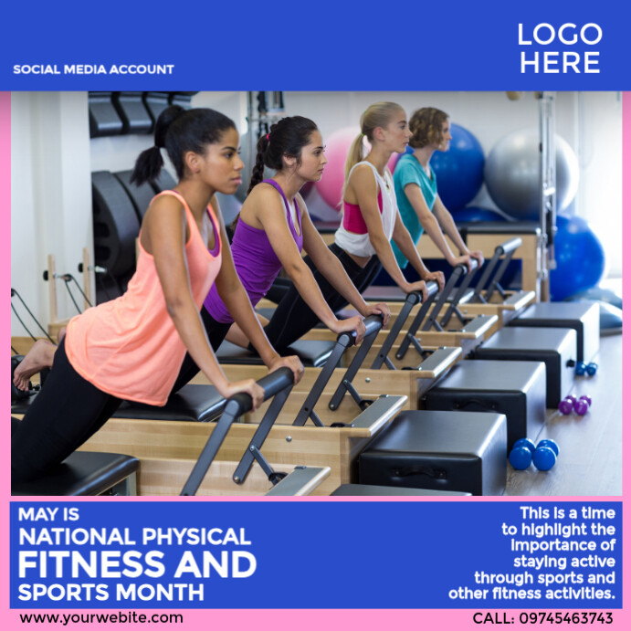 National Physical Fitness and Sports Month Template | PosterMyWall