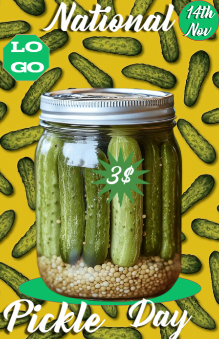 National pickle day Template | PosterMyWall