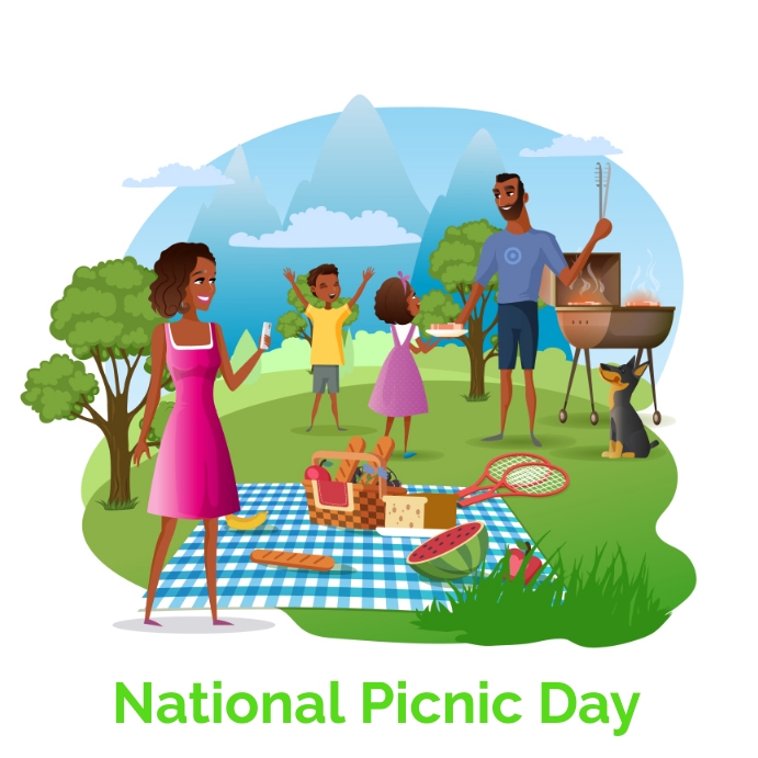 National picnic day cartoon vector Template | PosterMyWall