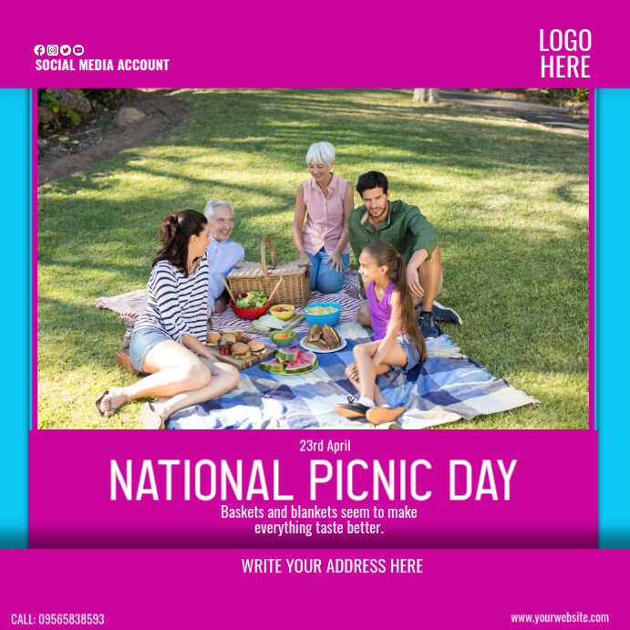 national picnic day Template | PosterMyWall
